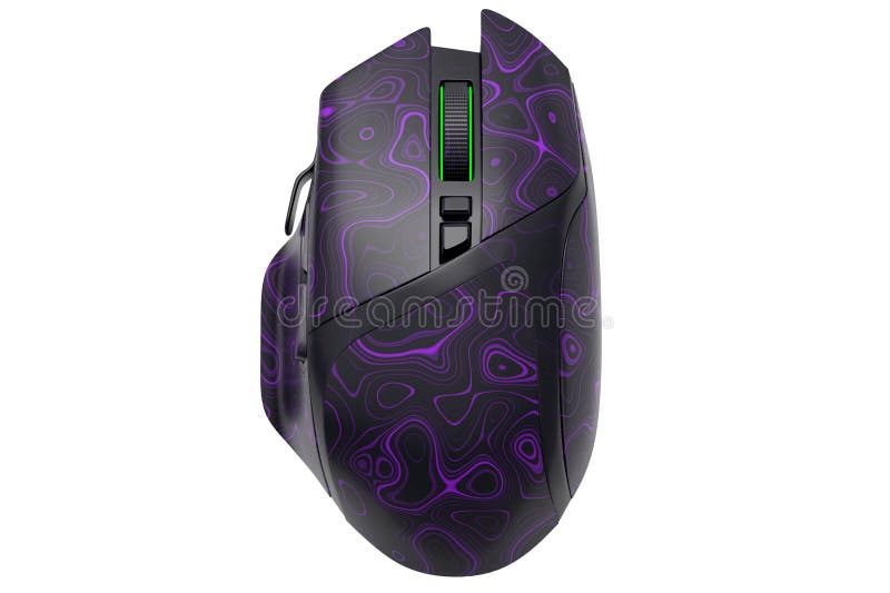 Wireless Gaming Computer Mouse with Seamless Wavy Pattern on White ...