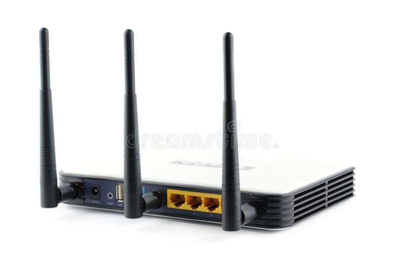 Broadband Router Ethernet Computer Network Cables Stock Photo - Image ...