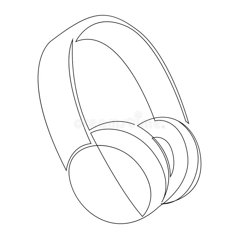 Headphones Line Drawing Stock Illustrations – 3,194 Headphones Line ...
