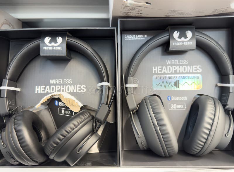 Wireless Headphones Display with Bluetooth and Noise Cancelling ...