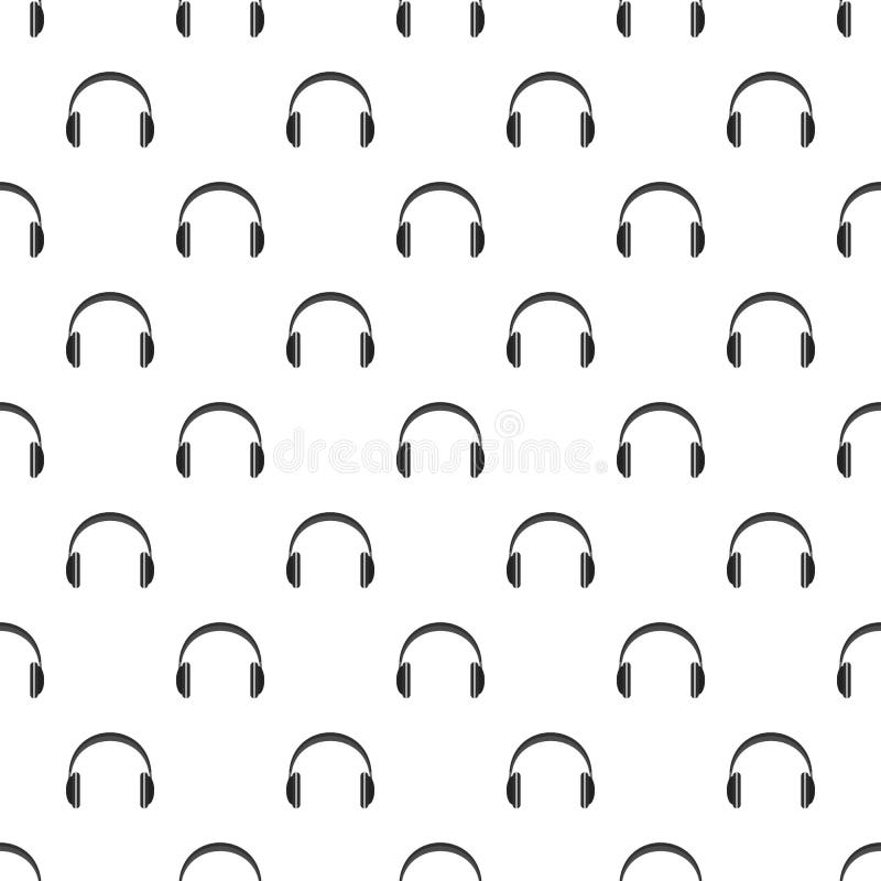 Wireless Headphones Pattern Seamless Vector Stock Vector - Illustration ...