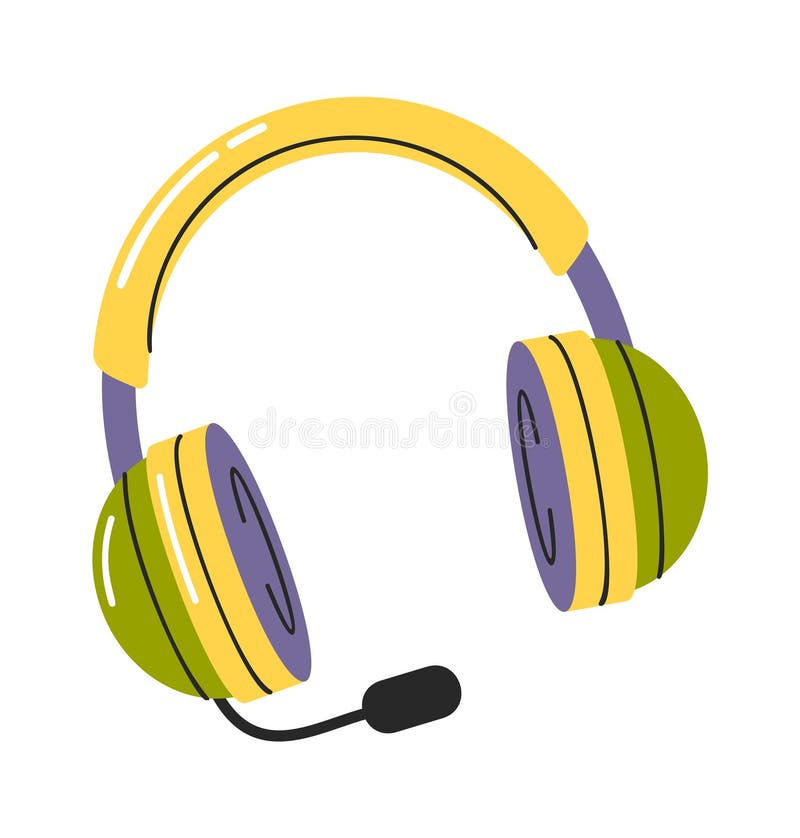 Wireless Headphones Video Game Accessory Stock Illustration ...