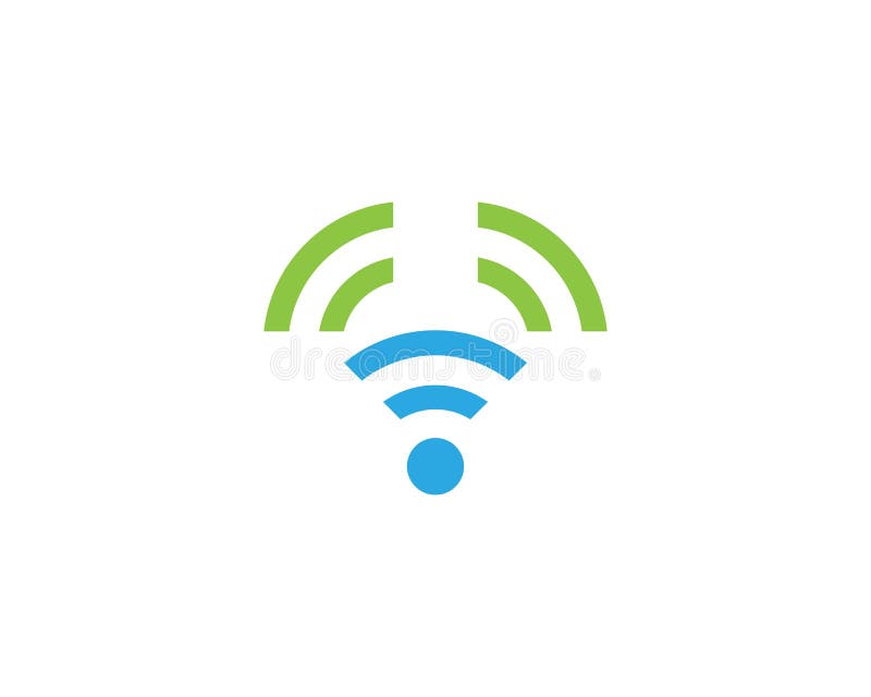 Wireless Icon Logo Template Stock Vector - Illustration of logo ...