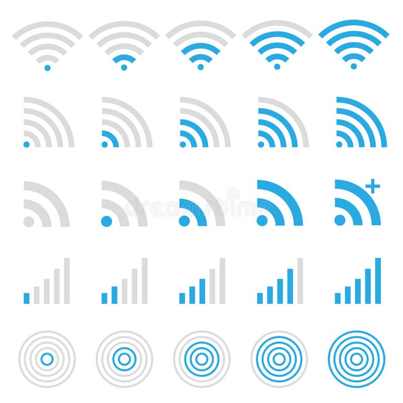 Wifi 3d Symbol Wireless Connection Icon Stock Vector - Illustration of ...