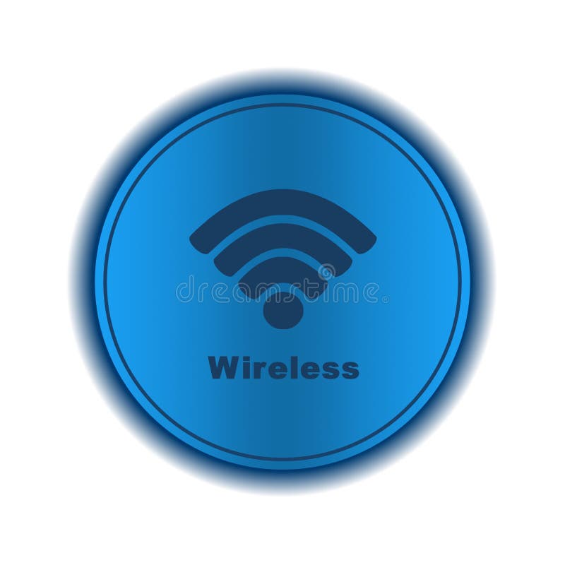 Wireless Icon, Sign, Illustration Stock Illustration - Illustration of ...
