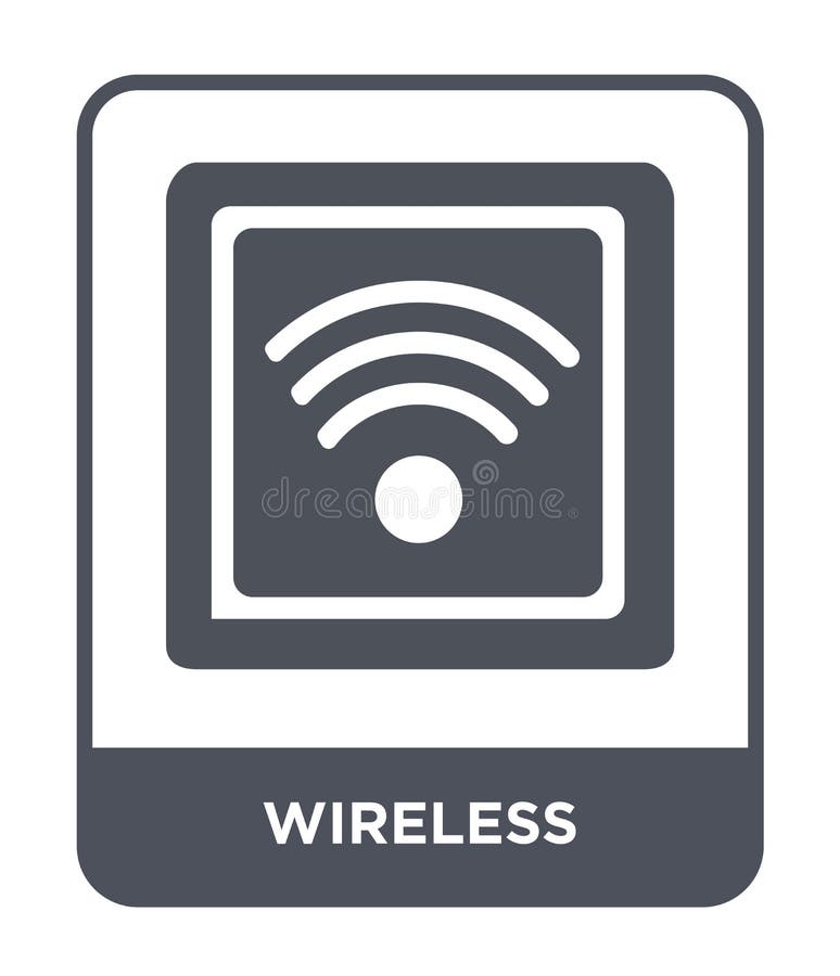 Wireless Icon in Trendy Design Style. Wireless Icon Isolated on White ...