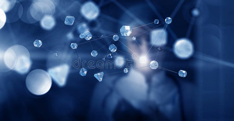 Wireless Interaction and Connection. Mixed Media Stock Photo - Image of ...