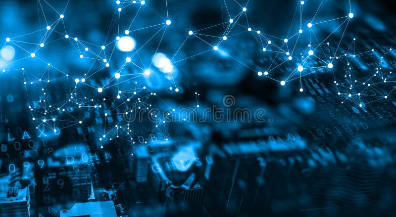 Wireless Interaction and Connection. Mixed Media Stock Illustration ...