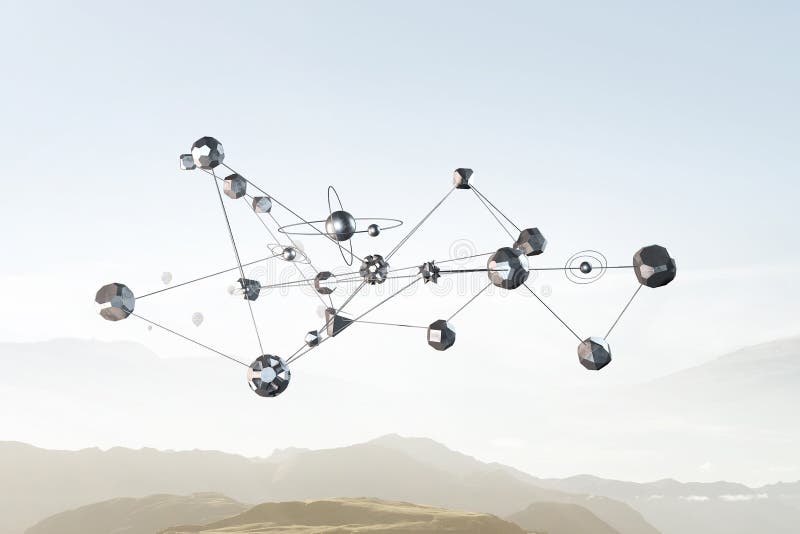 Wireless Interaction and Connection. Mixed Media Stock Image - Image of ...