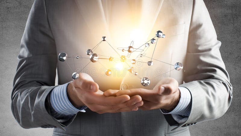 Wireless Interaction and Connection. Mixed Media Stock Image - Image of ...