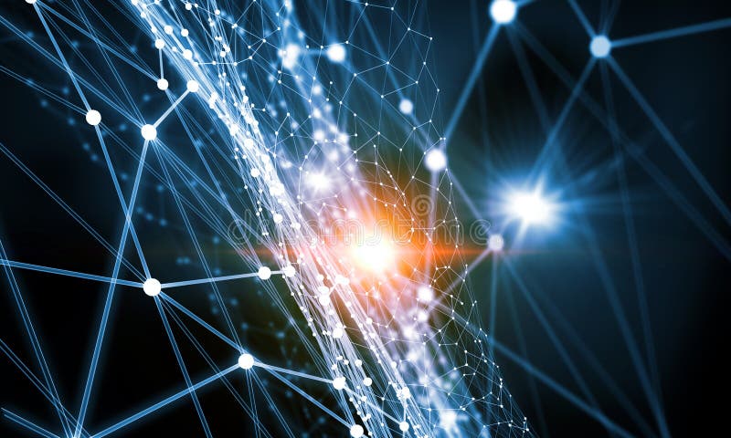 Wireless Interaction and Connection. Mixed Media Stock Image - Image of ...