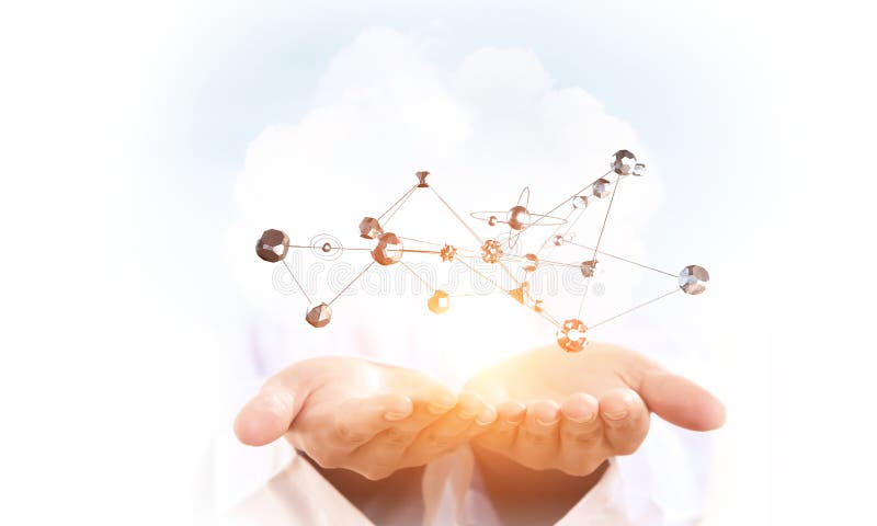 Wireless Interaction and Connection. Mixed Media Stock Image - Image of ...