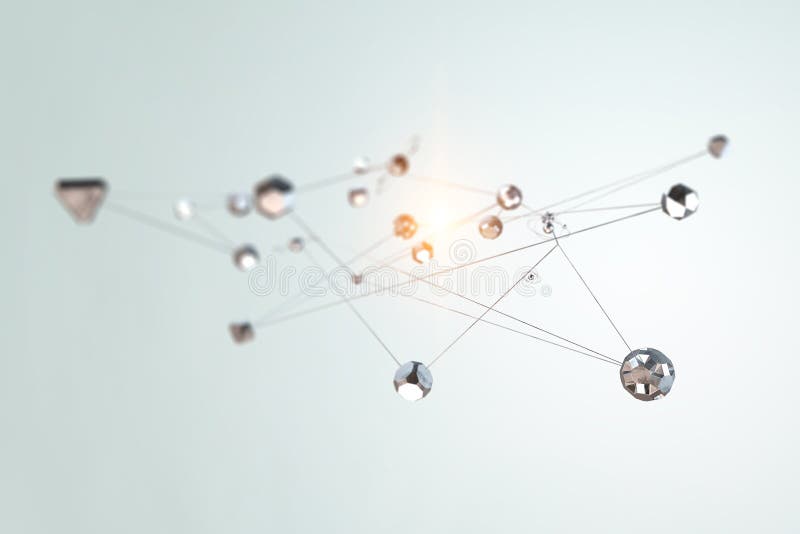 Wireless Interaction and Connection. Mixed Media Stock Illustration ...