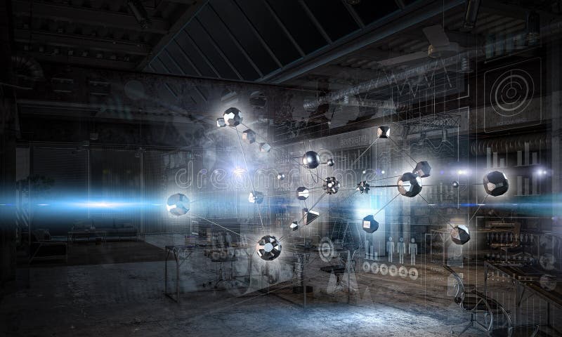 Wireless Interaction and Connection. Mixed Media Stock Image - Image of ...