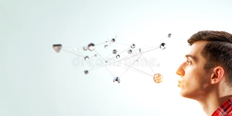 Wireless Interaction and Connection . Mixed Media Stock Photo - Image ...