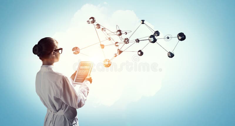 Wireless Interaction and Connection . Mixed Media Stock Photo - Image ...