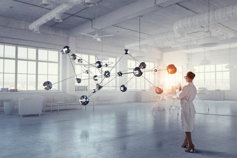 Wireless Interaction and Connection . Mixed Media Stock Image - Image ...