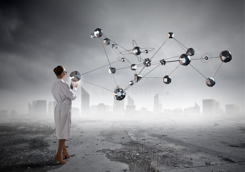 Wireless Interaction and Connection . Mixed Media Stock Photo - Image ...