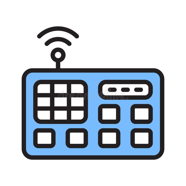 Wireless Intercom Icon Creatively Designed in Outline Style Stock ...