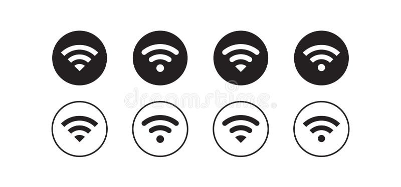 Wireless and Internet Connection Symbol. Stock Vector - Illustration of ...