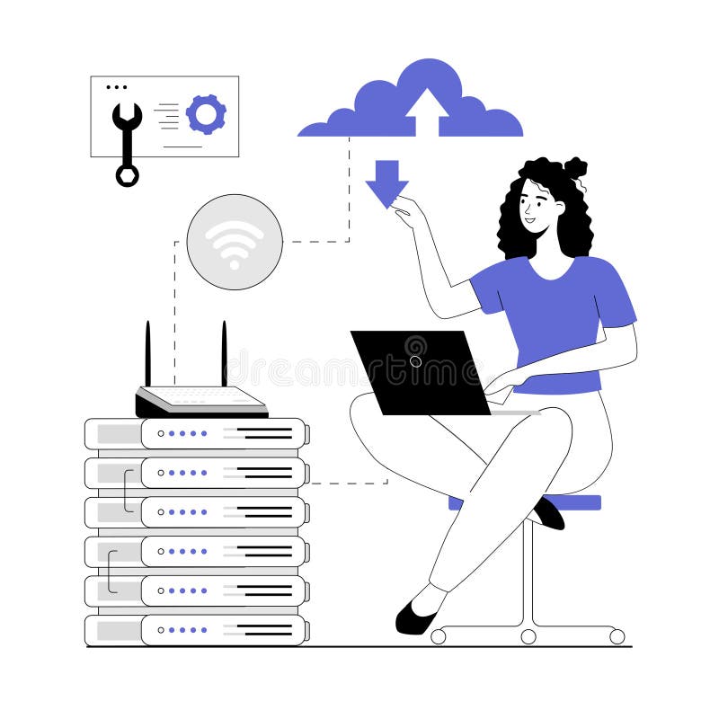 Wireless Internet Connection Technology. Wifi Communication of Gadgets ...