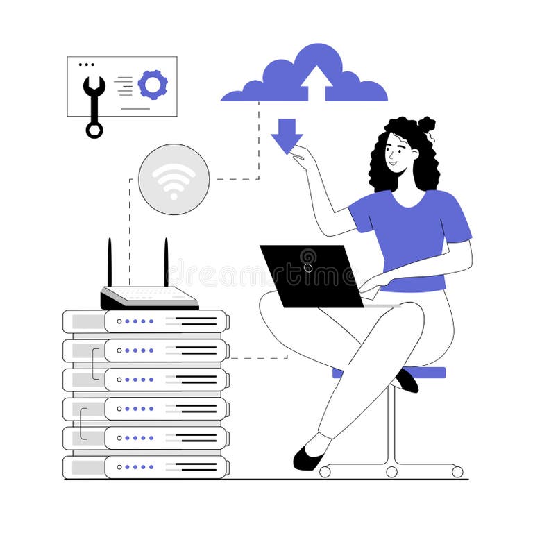 Wireless Internet Connection Technology. Wifi Communication of Gadgets ...