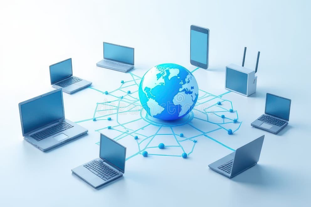 Wireless Internet Connectivity Stock Illustration - Illustration of ...