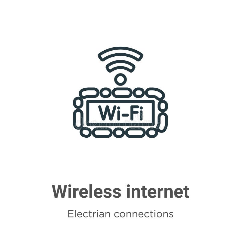 Wireless Internet Connection Vector Icon on White Background. Flat ...