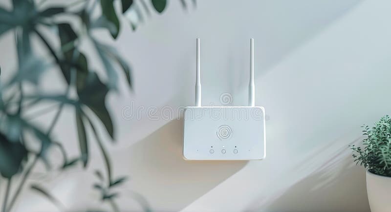 Modern Wireless Router Minimalist Design White Technology Device ...