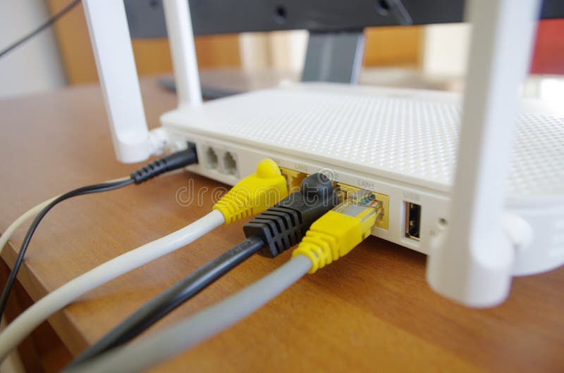 Wireless Internet Router with Connecting Cables, Fiber Optic Internet ...