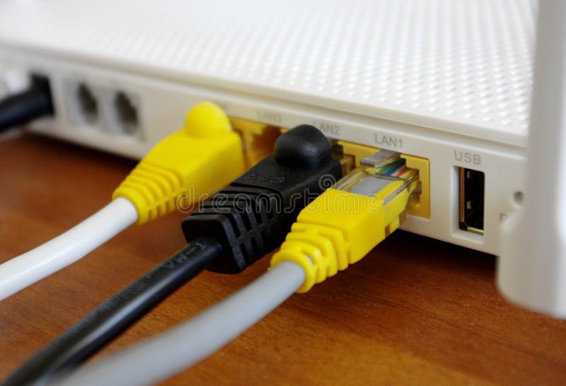 Wireless Internet Router with Connecting Cables, Fiber Optic Internet ...