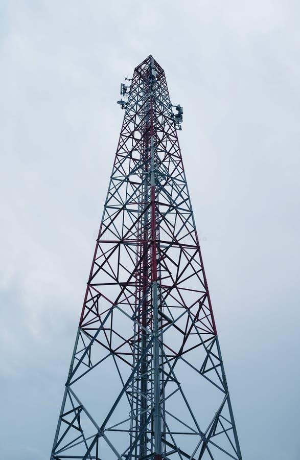 Wireless Internet Telecommunication Wave Transmission Tower Stock Image ...