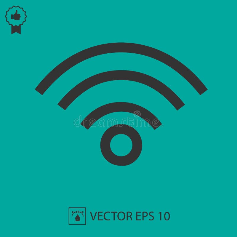 Wireless Internet Vector Icon Eps 10. Wi-fi Symbol Stock Vector ...