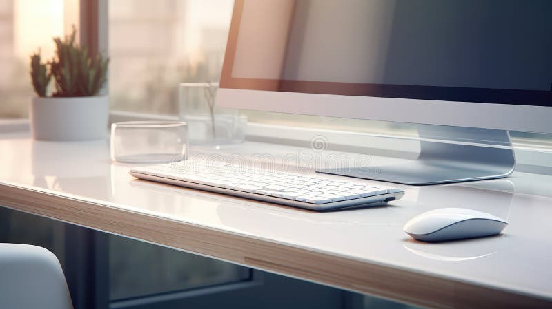 Wireless keyboard on desk stock image. Image of wireless - 361676845