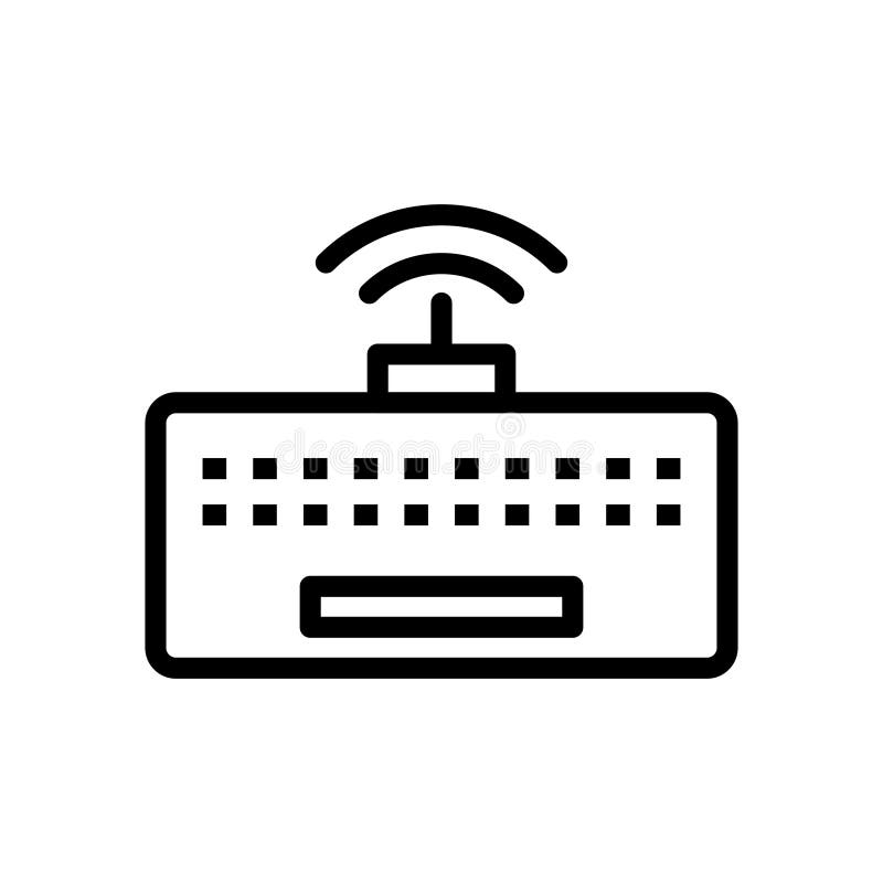 Keypad Icon Line Isolated on White Background. Black Flat Thin Icon on ...