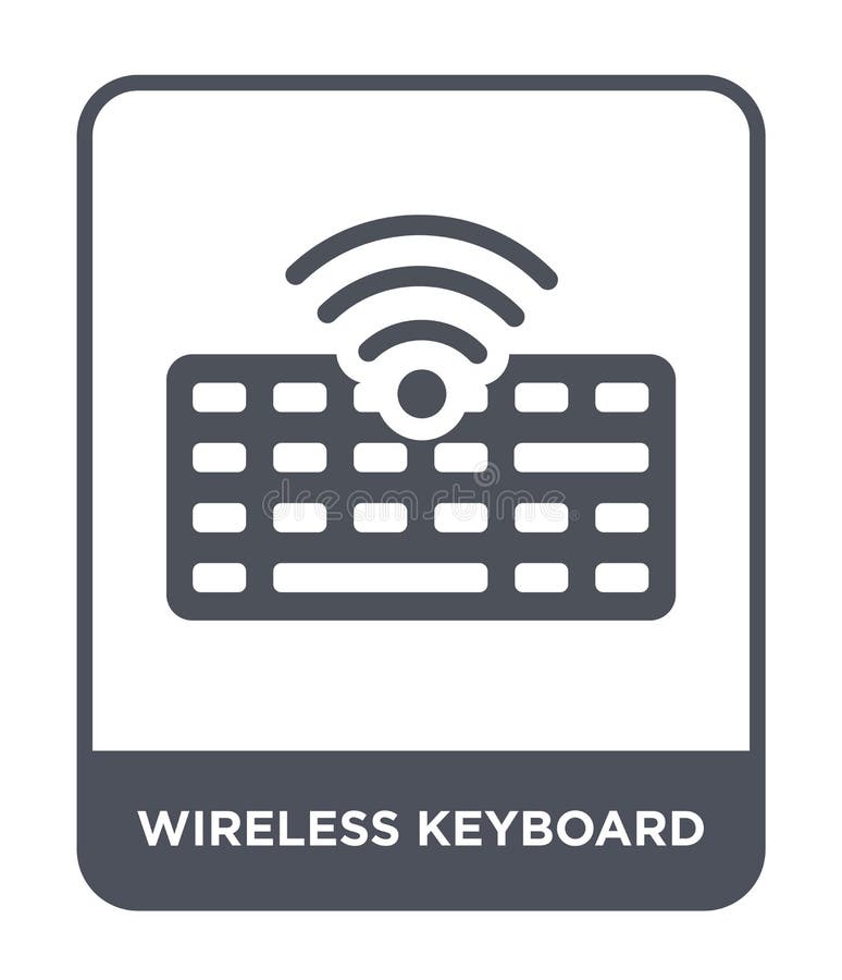 Wireless Keyboard Icon in Trendy Design Style. Wireless Keyboard Icon ...
