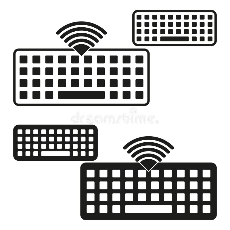 Wireless Keyboard Icon. Wi Fi Symbol. Keyboard Communication Technology ...