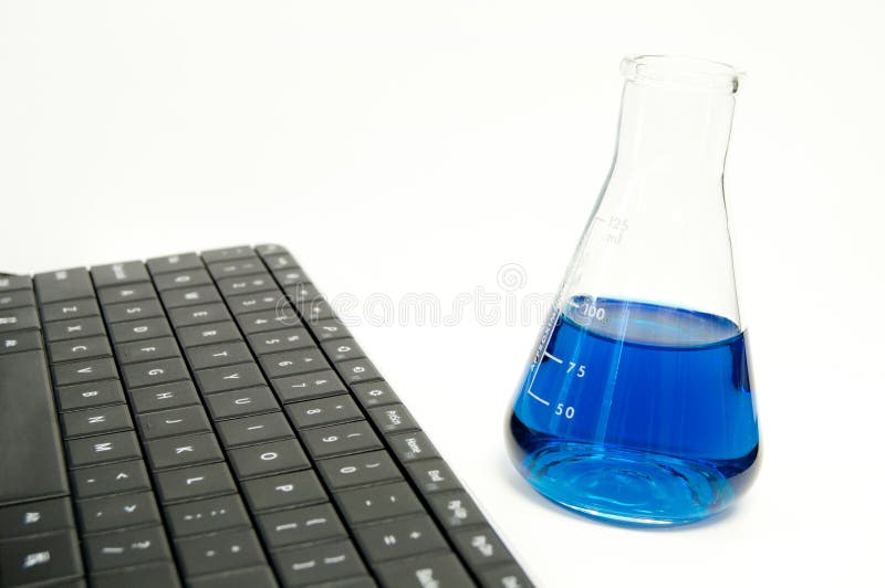 Wireless Keyboard in a Laboratory Stock Image - Image of science ...