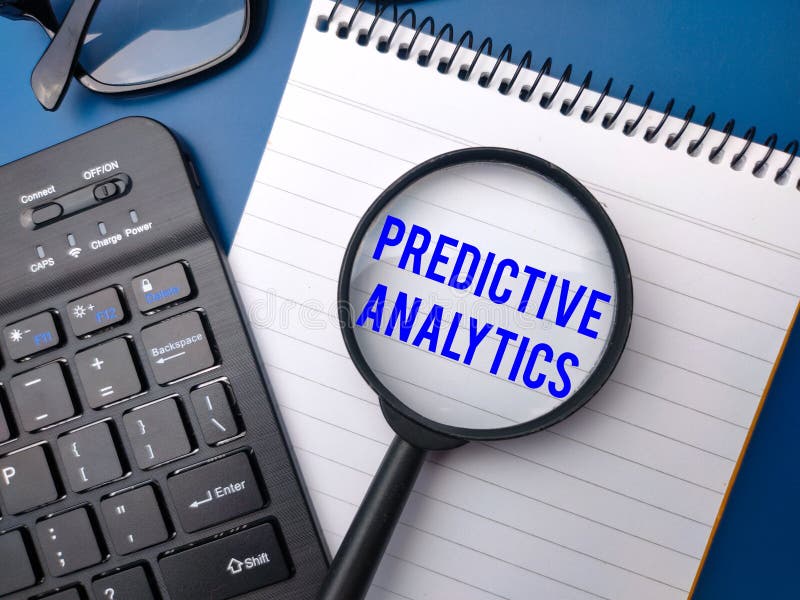 The Word PREDICTIVE ANALYTICS on Blue Background Stock Photo - Image of ...
