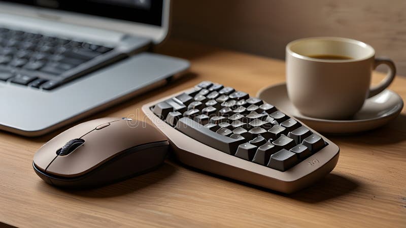 Wireless Keyboard in Mocha Mousse Paired with a Matching Mouse Stock ...