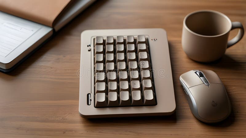 Wireless Keyboard in Mocha Mousse Paired with a Matching Mouse Stock ...