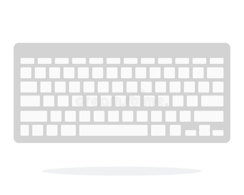 Wireless Keyboard Hardware Device Single Isolated Icon with Outline ...