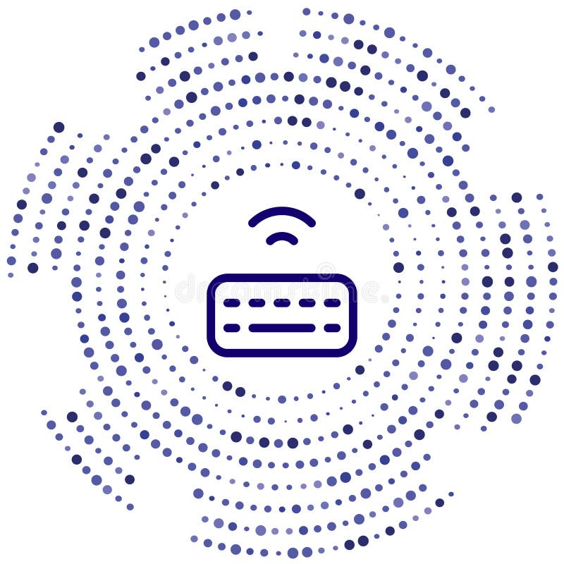 Wireless Keyboard Vector Icon. Wireless Keyboard Editable Stroke Stock ...