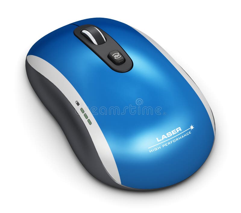 Wireless Laser Computer Mouse Stock Illustration - Illustration of ...