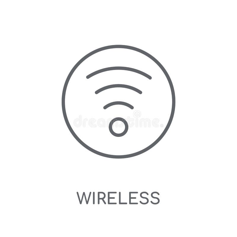 Wireless Linear Icon. Modern Outline Wireless Logo Concept on Wh Stock ...
