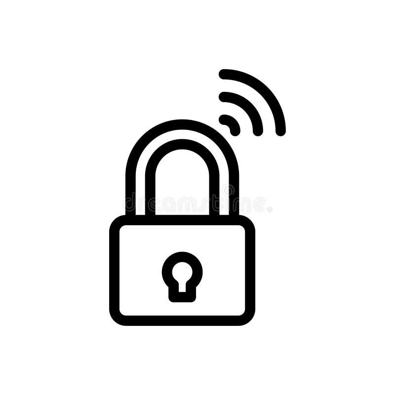 Wireless lock stock vector. Illustration of connection - 217758520