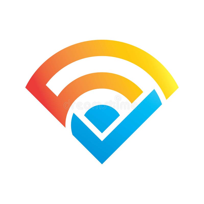 Wireless logo template stock vector. Illustration of communication ...