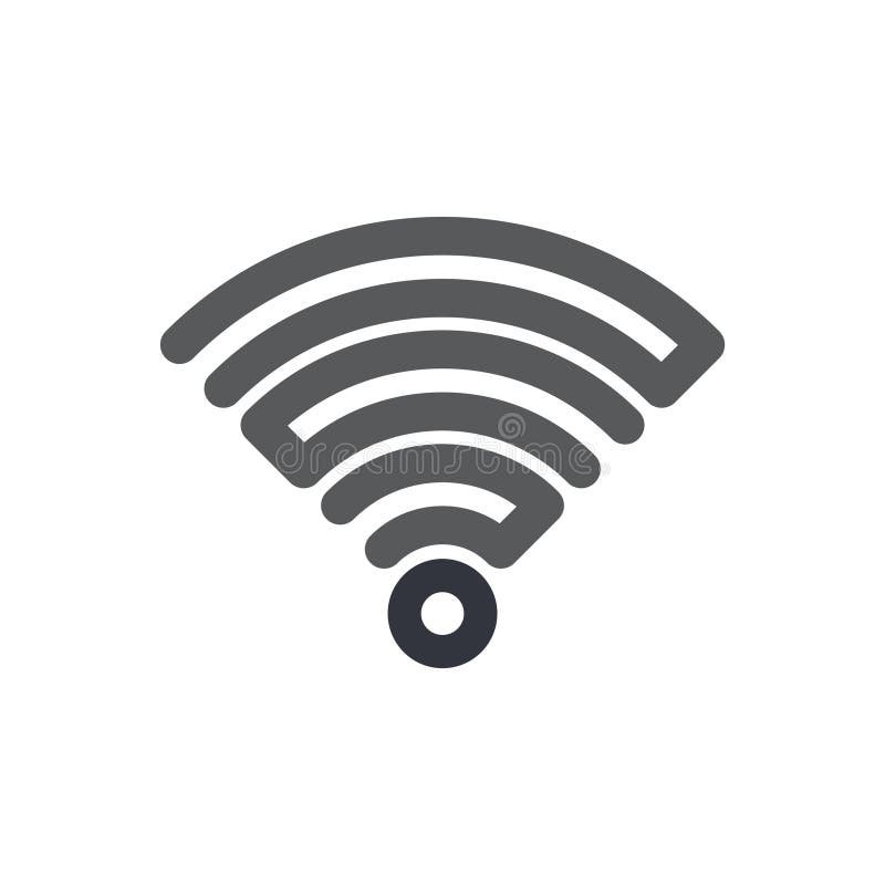 Wireless Logo Template Icon Stock Vector - Illustration of geometric ...