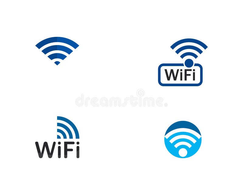 Wireless Logo Template stock vector. Illustration of antenna - 146072687