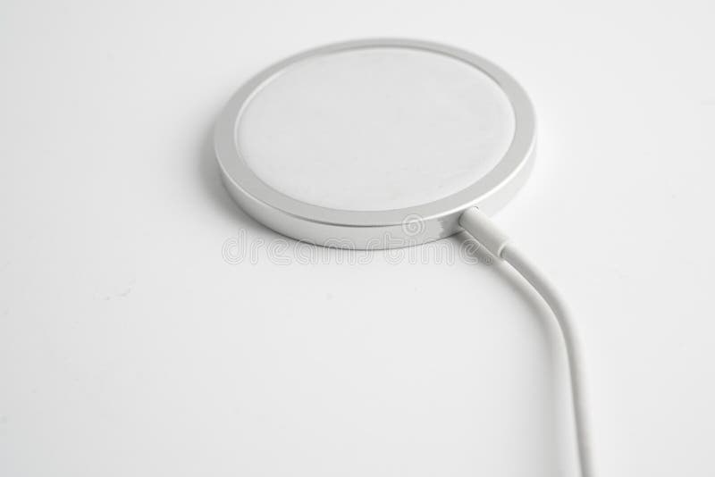 Wireless Magnetic Charger, Modern Equipment for Mobile Phone Stock ...